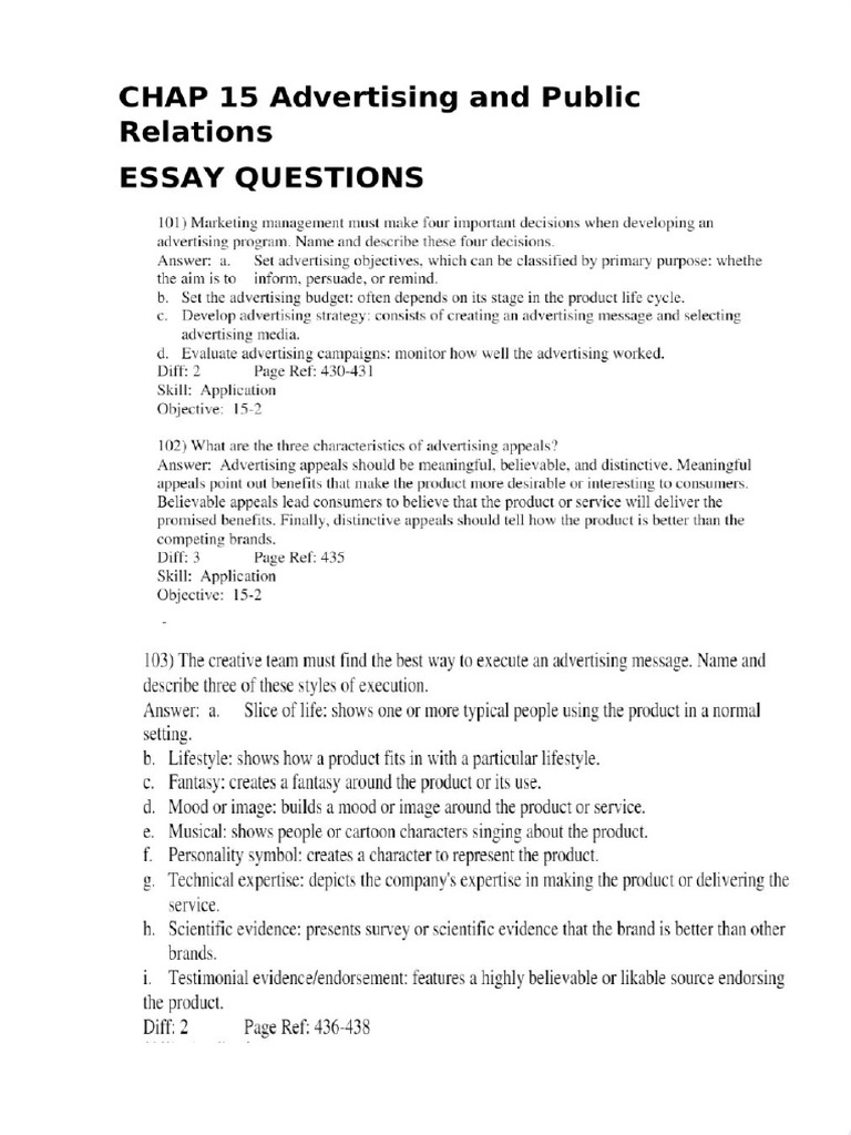 CHP 15 Advertising and PR | PDF