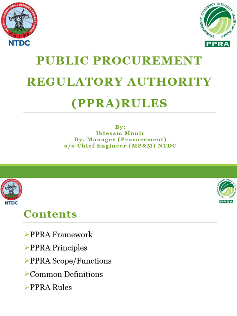 PPRA Rules | PDF | Procurement | Business