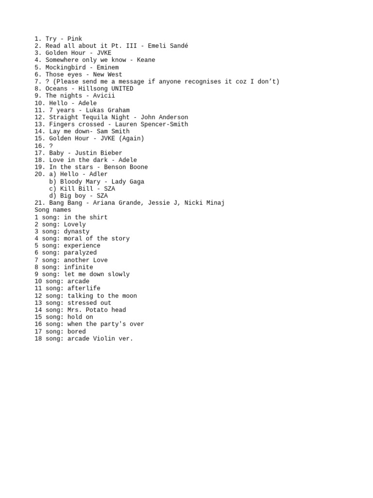 Songs | PDF | Art