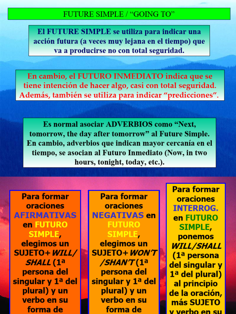 Futures | PDF | Verbo | Adverbio