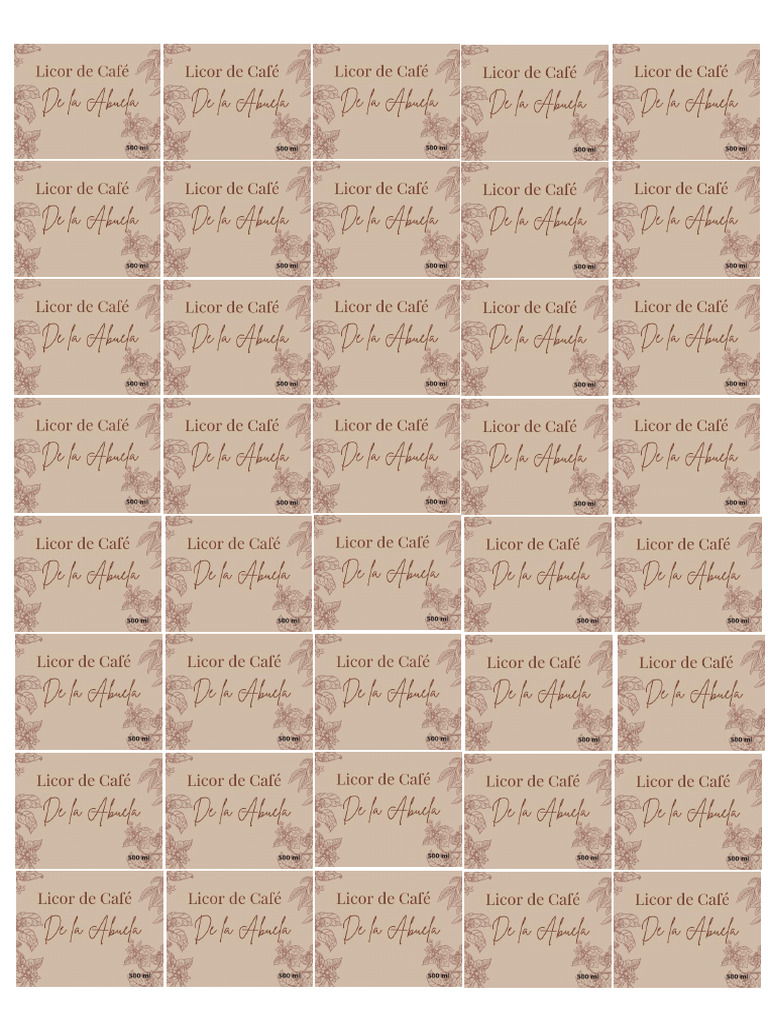 Etiqueta Licor | PDF