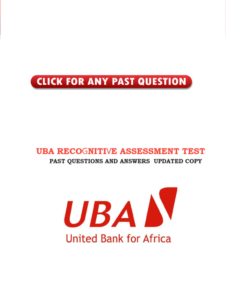 Uba Cognitive Assessment Test Past Questions and Answers | PDF Uba Cognitive Assessment Test Past Questions and Answers | PDF