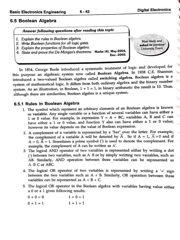 Digital Electronics 3 | PDF | Boolean Algebra | Teaching Mathematics