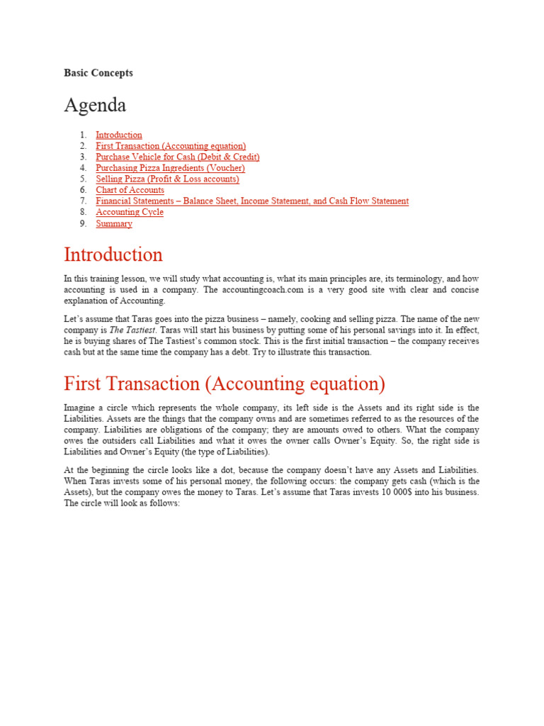 Basic Concepts FIN | Download Free PDF | Debits And Credits | Balance Sheet