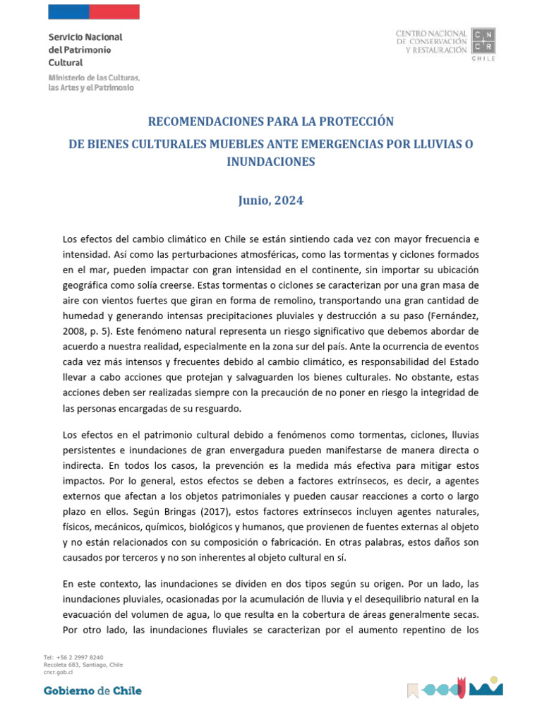 Recomendaciones Inundaciones CNCR 1 | PDF | Inundar | Tormentas