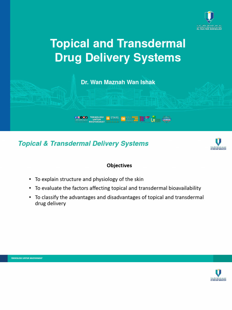 Topical and Transdermal Drug Delivery System | PDF | Topical Medication ...