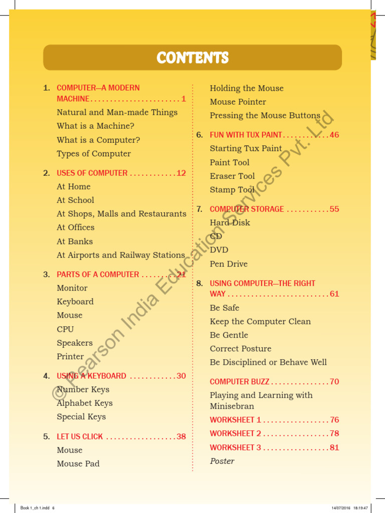 Computer in Action Book 1 Ch1-3 With TOC | PDF | Personal Computers ...