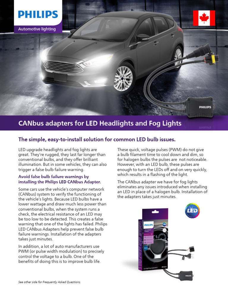 Philips Canbus Led Headlights Flyer | PDF | Headlamp | Light Emitting Diode
