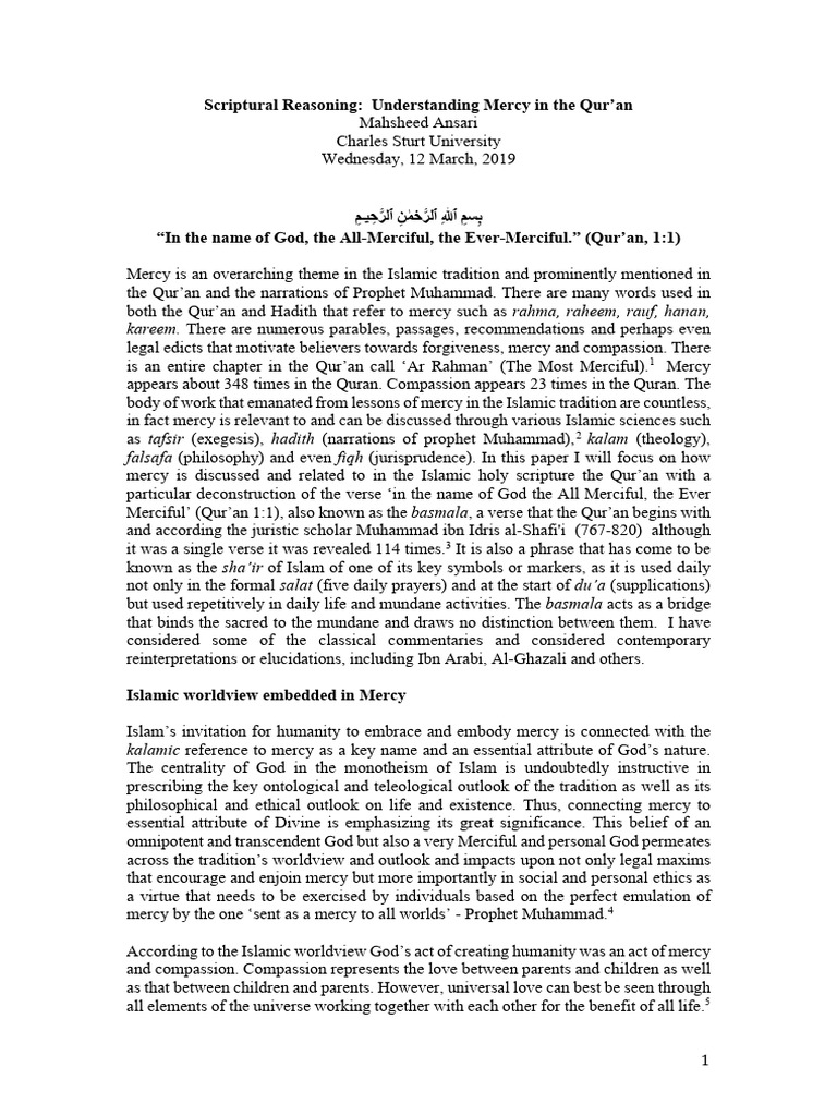 Presentation-2.-Mercy-in-the-Quran | PDF | Quran | Islam