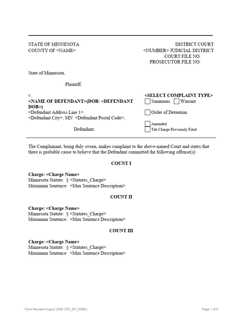 Criminal Complaint (ITD SP 0339c) 3 | PDF | Legal Procedure | Government