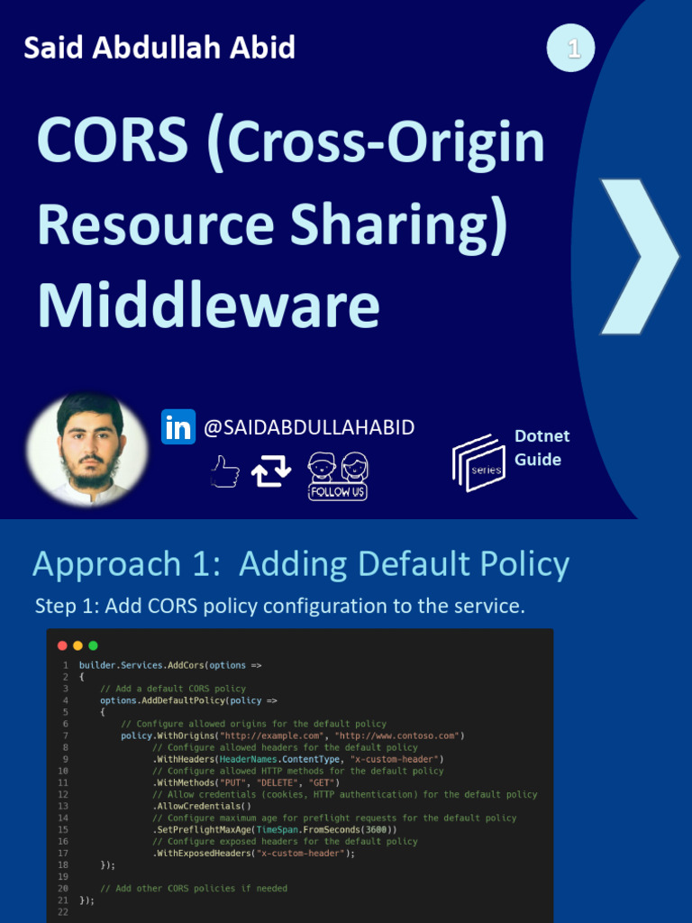 Cors Middleware: Cross-Origin Resource Sharing | PDF | Computers | Technology & Engineering