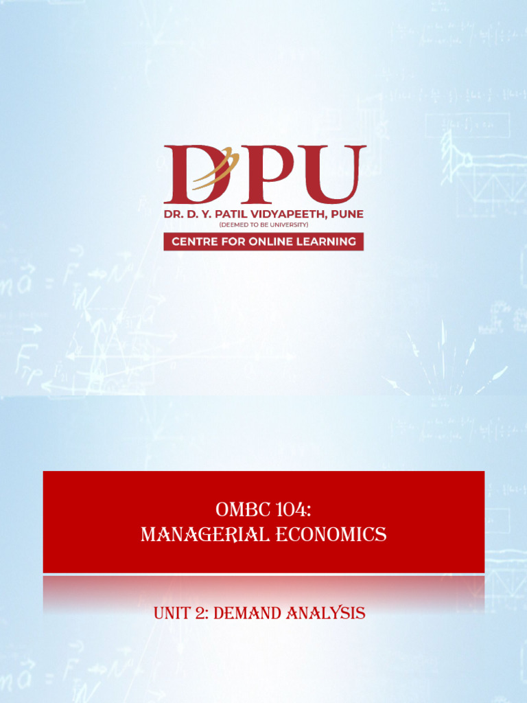 Unit 2 OMBC104 | PDF | Demand | Utility