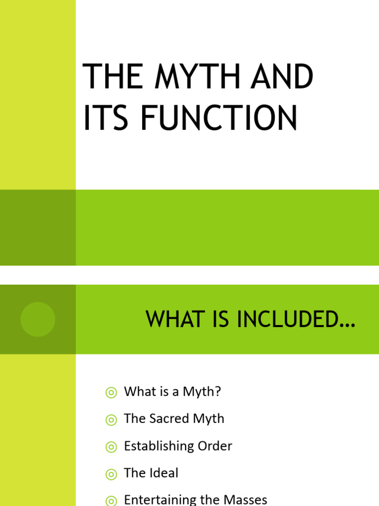 The Myth and Its Function | PDF | Rituals | Legends