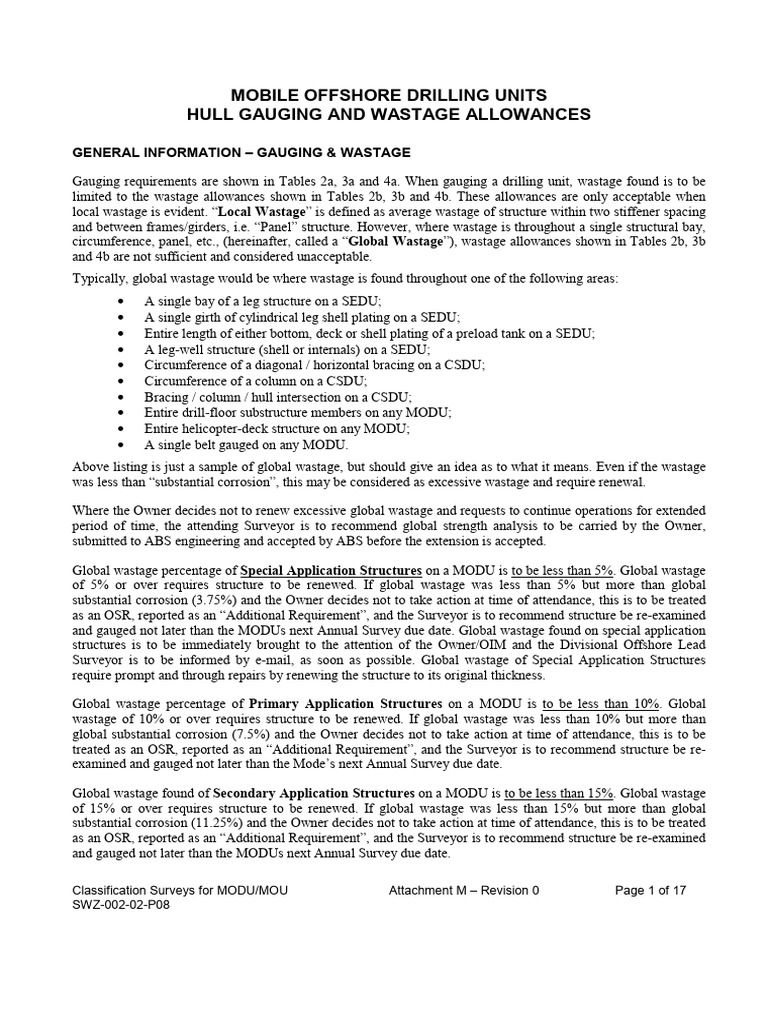 NUEVA GUIA ABS MODU Hull Gauging & Wastage Allowances | PDF | Welding ...