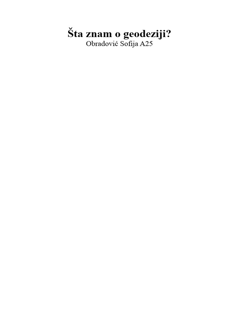 Geodezija | PDF