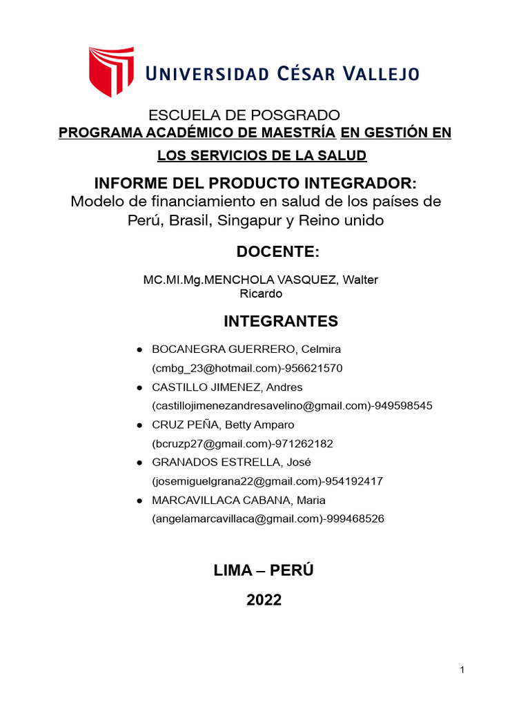 ITC - Producto Integrador | PDF | Sistema de salud | Hospital