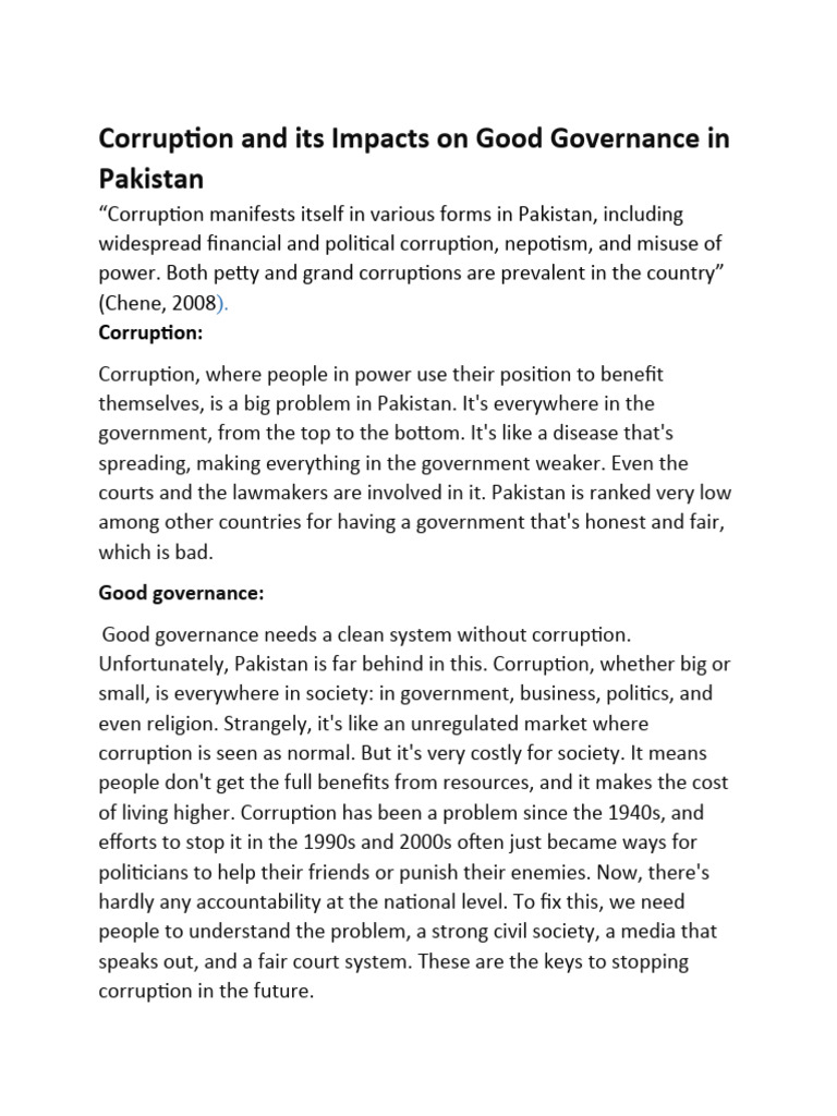 Pakistan's Corruption Crisis | PDF | Corruption | Accountability
