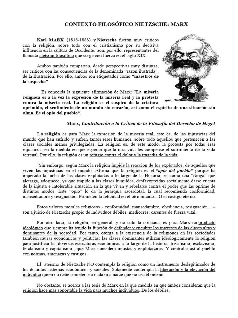 Nietzsche y Marx | PDF | Karl Marx | Friedrich Nietzsche