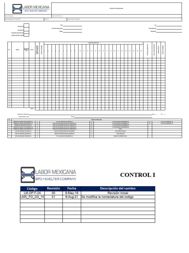 LMX_FO_O3_14 Reporte de Operacion 58,79- | PDF