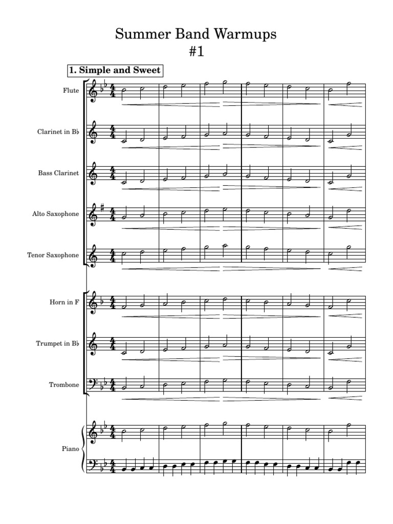 Summer Warm Ups 1 | PDF | Music Production | Musical Compositions