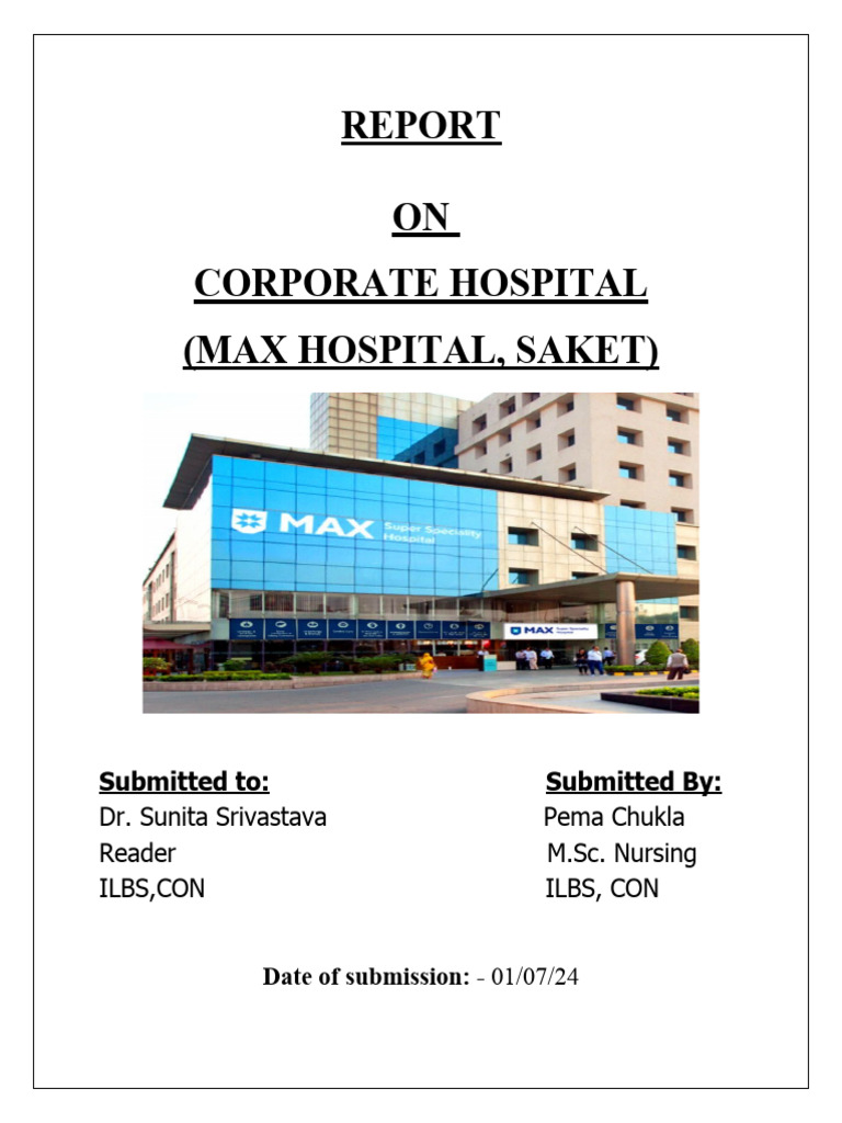 Report On Cooperate Hospital (Manipal) | PDF | Health Care | Hospital