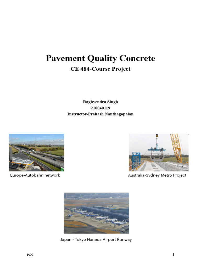 Overview of Pavement Quality Concrete | PDF | Concrete | Cement