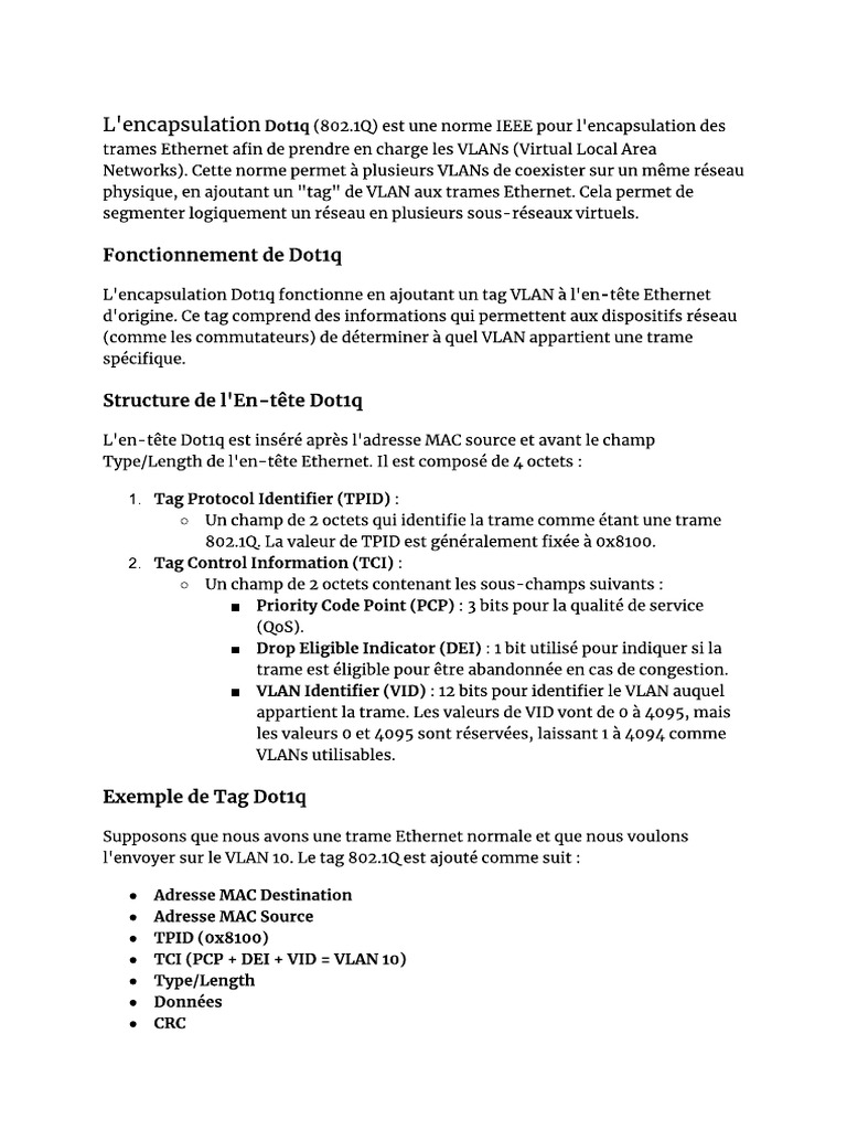 Encapsulation Dot1q | PDF