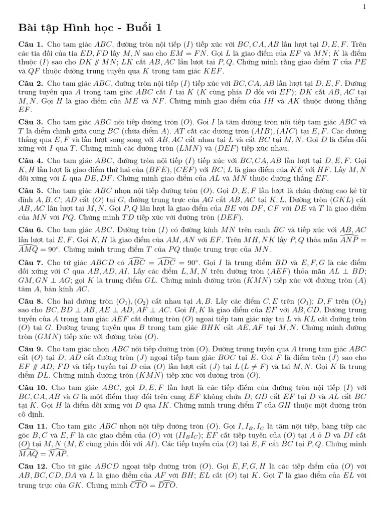 BTHH thầy Trình | PDF