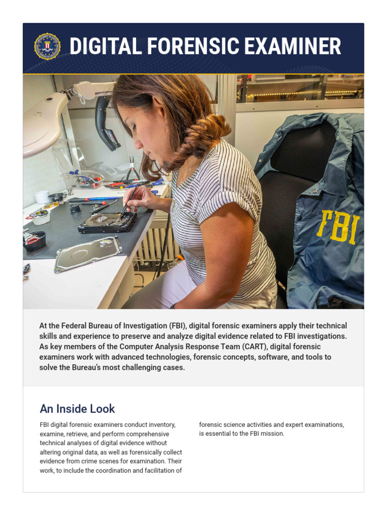 FBI Digital Forensic Examiner Overview | PDF | Digital Forensics ...