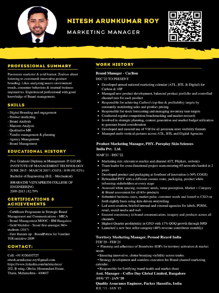 Nitesh Roy CV - BM-compressed | PDF