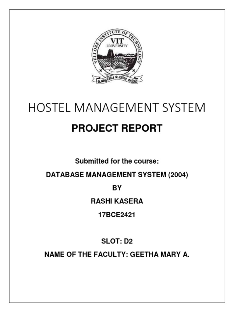 DBMS Project Report | PDF | Databases | Software DBMS Project Report | PDF | Databases | Software
