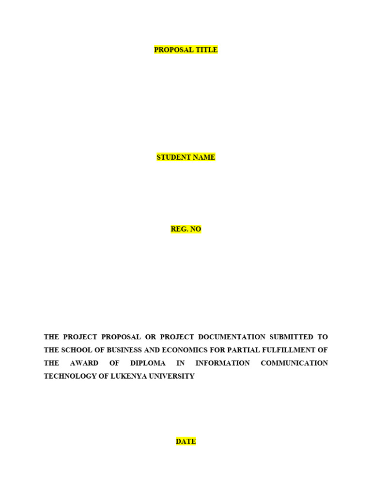 Project Proposal for ICT Diploma | PDF
