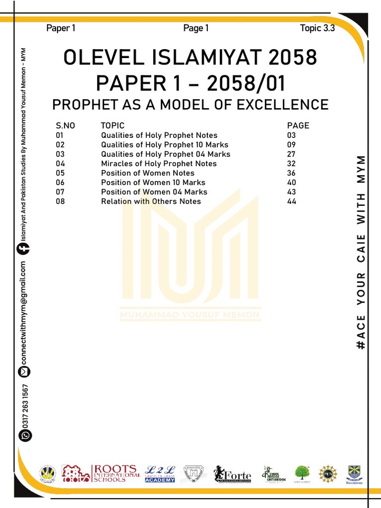 Ethics Notes and Solved Past Papers 2023-24 Edition by MYM | PDF ...