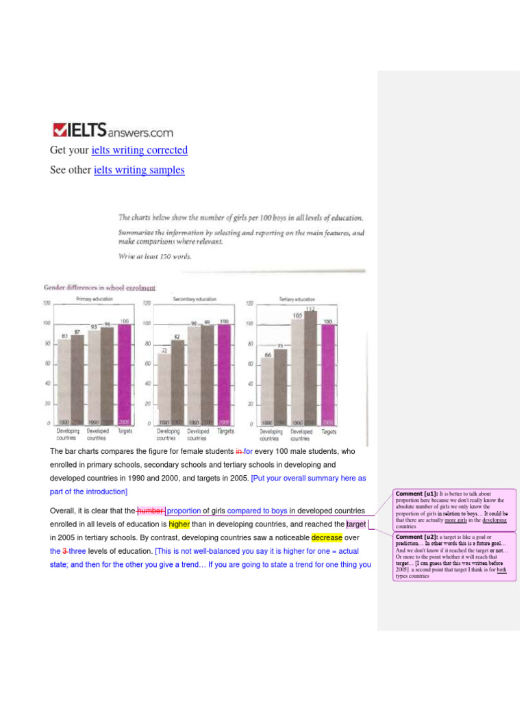 Ielts Reports Number of Girls in Education | PDF | Career & Growth