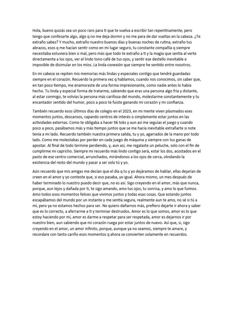 Carta Secreta | PDF | Amor