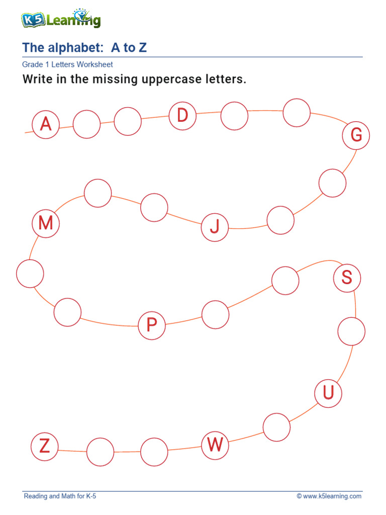 Grade 1 Alphabet Letters Worksheet | PDF | Letter Case | Writing