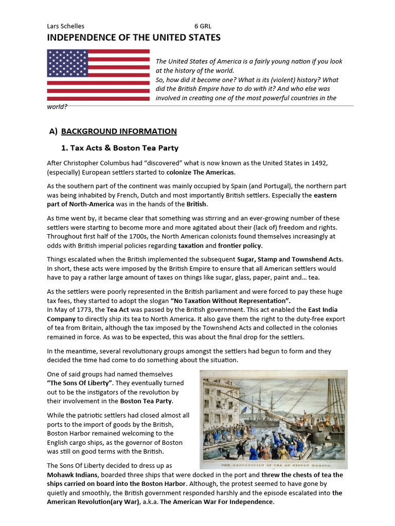 INDEPENDENCE OF THE UNITED STATES | PDF | United States Declaration Of ...