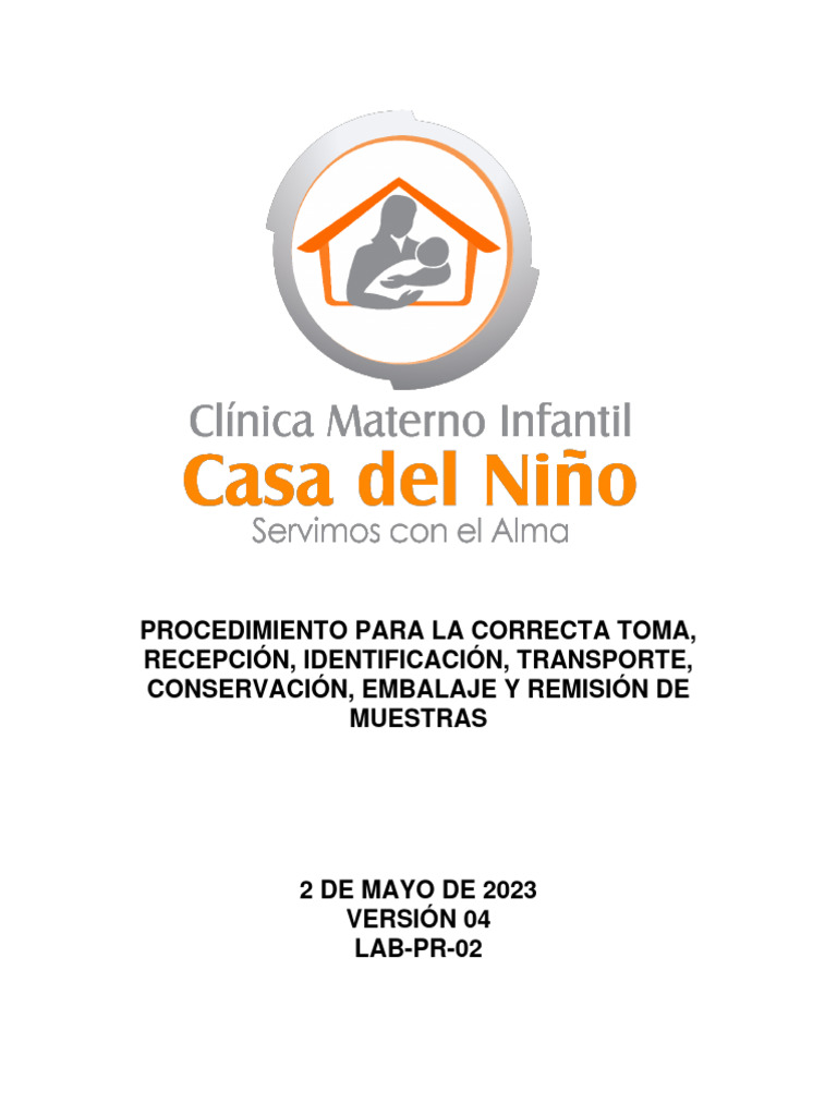 Lab-pr-02 Procedimiento Para La Correcta Toma, Recepcion, Identificacion 2023 | PDF ...
