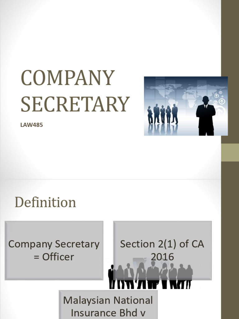 Law485 Company Secretary Printed | PDF | Business Law | Private Law