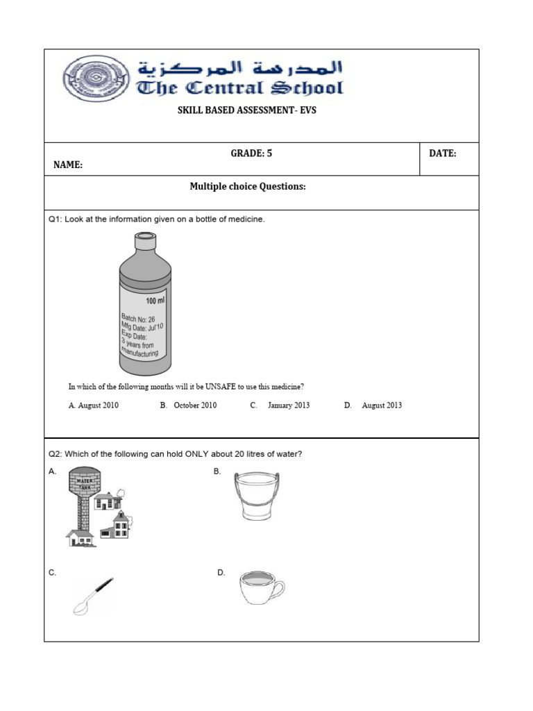 GR 5-Skill Based Assessment. | PDF
