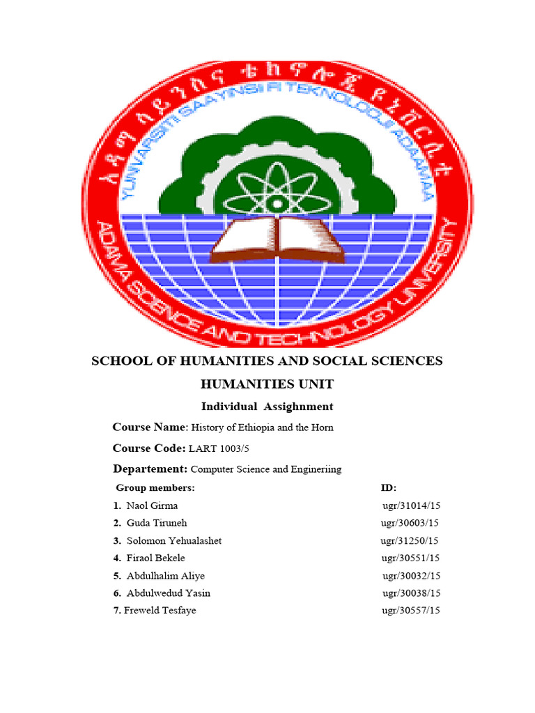 History Group Assighnmrnt | PDF | Ethiopia | Trade