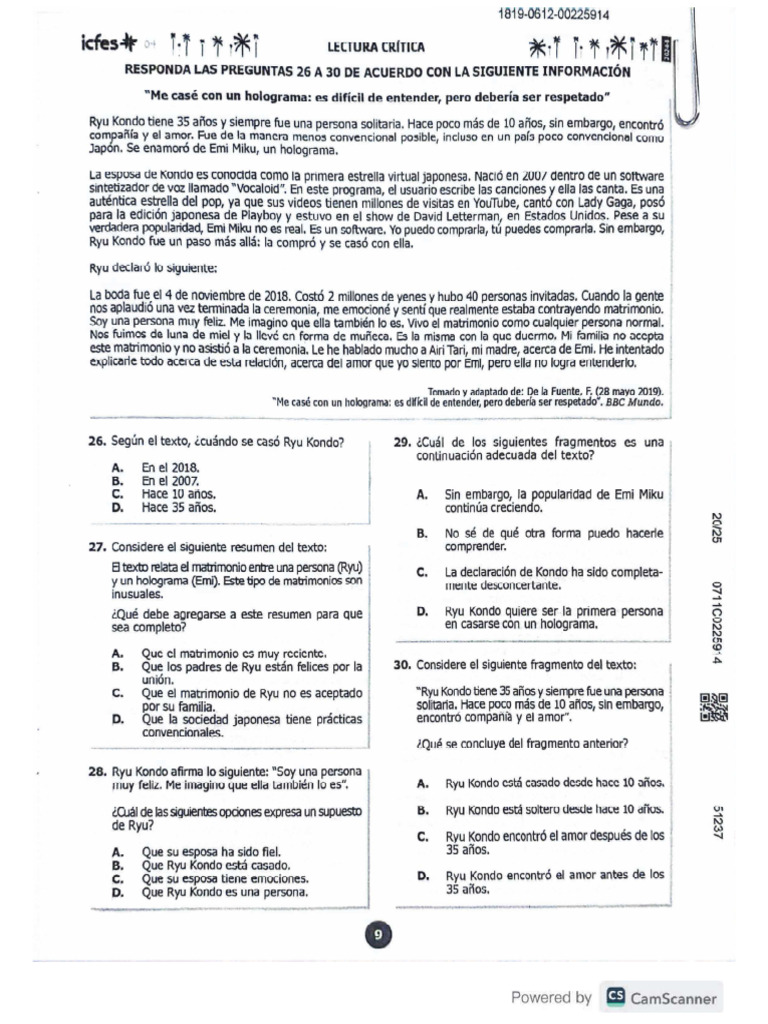 Lectura Critica s1 Prueba 1 | PDF