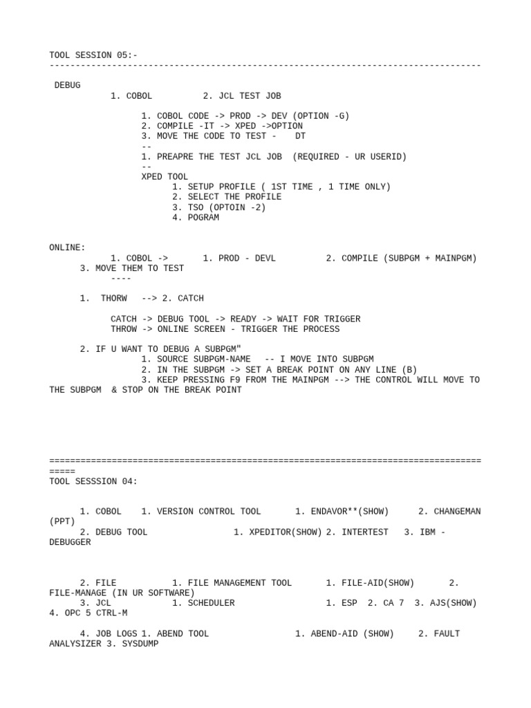 Tool Session 05 | PDF | Debugging | Computing