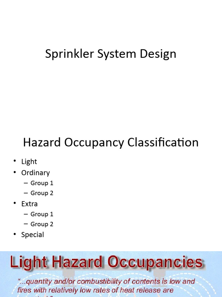 Sprinkler System Design | PDF | Fire Sprinkler System | Combustion