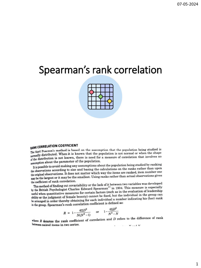 Spearmans Rank Correlation 03 B Pdf
