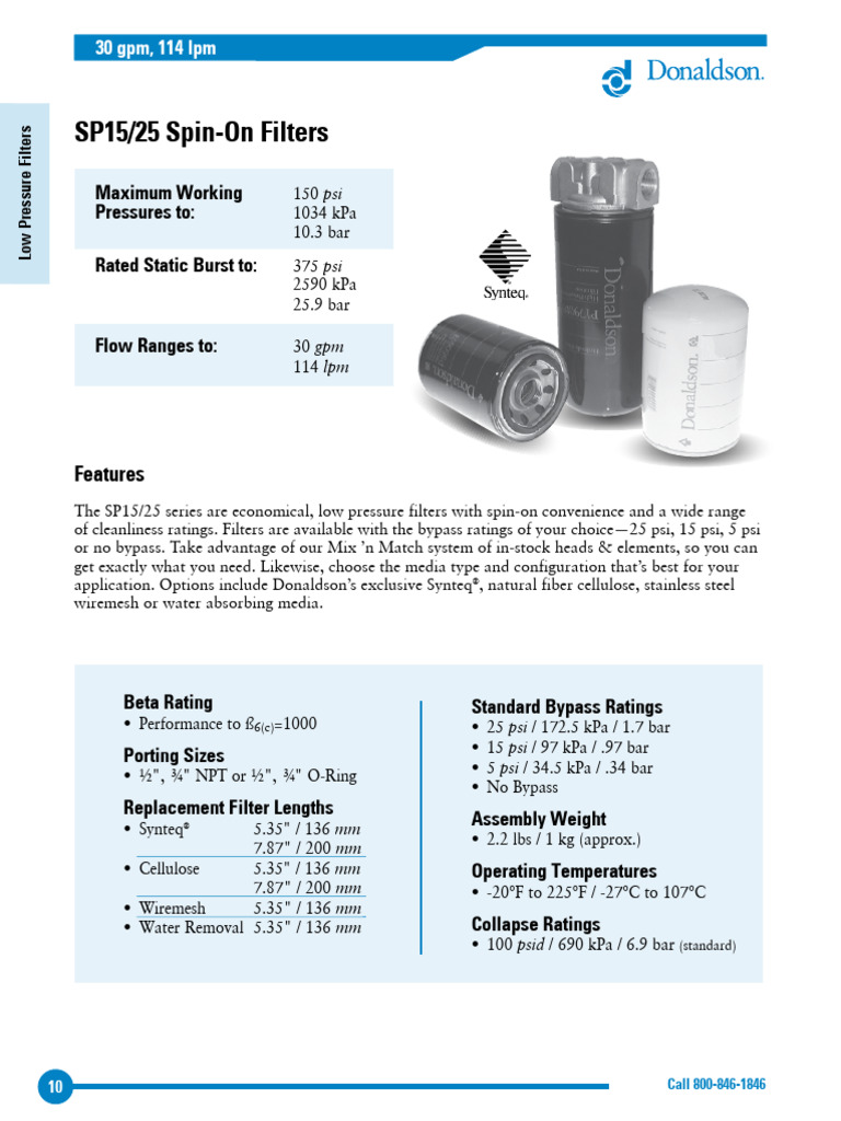 Donaldson Filter Base | Download Free PDF | Chemical Engineering