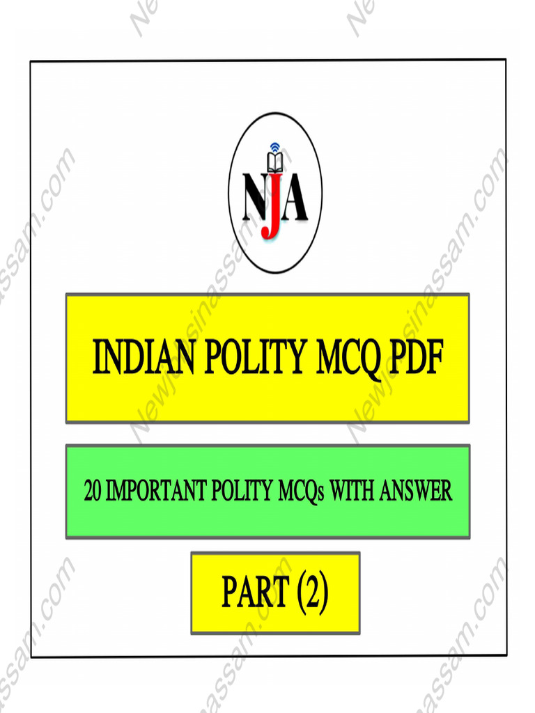 Indian Polity MCQ PDF 2 | PDF