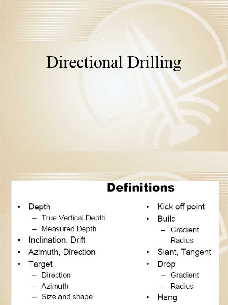 A Presentation On Basics of Directional Drilling | PDF | Pump | Electric Motor