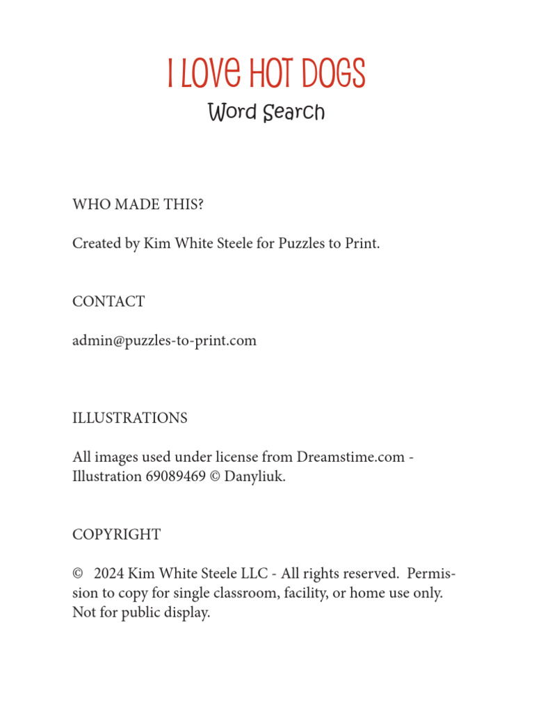 hot-dog-word-search | PDF | Word Search | Freedom Of Expression Law