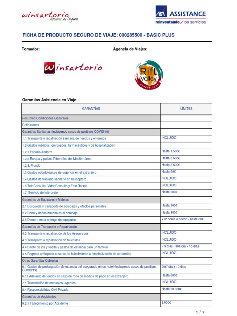 Seguro Basico | PDF | Póliza de seguros | Seguro